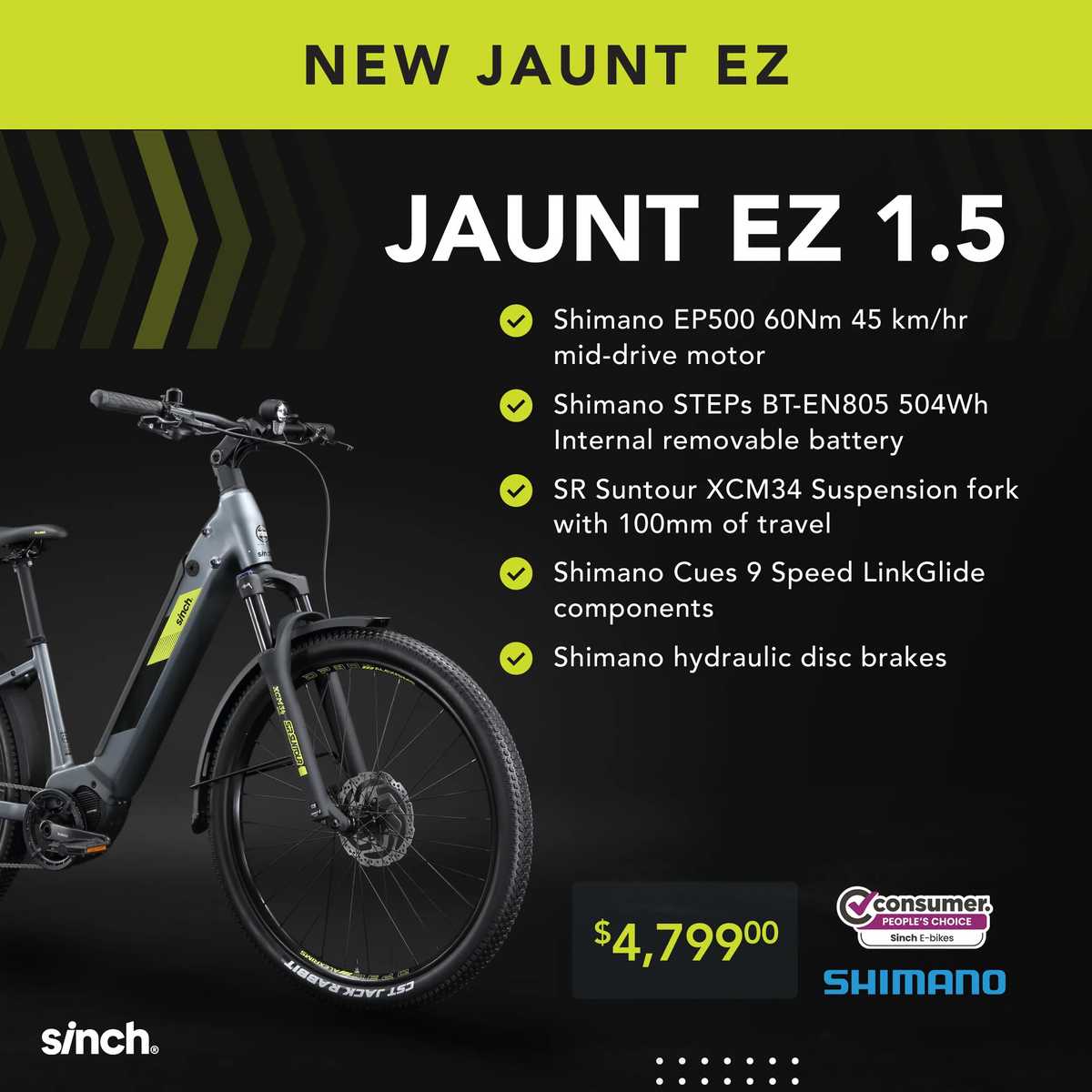 Sinch Jaunt EZ 1.5 – Christchurch Electric Bicycles